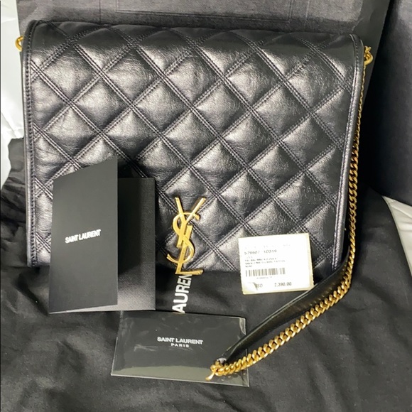 Yves Saint Laurent | Bags | Ysl Authentic Small Becky Chain Shoulder ...